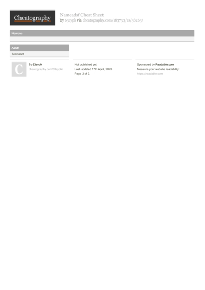 3 Asdf Cheat Sheets - Cheatography.com: Cheat Sheets For Every Occasion