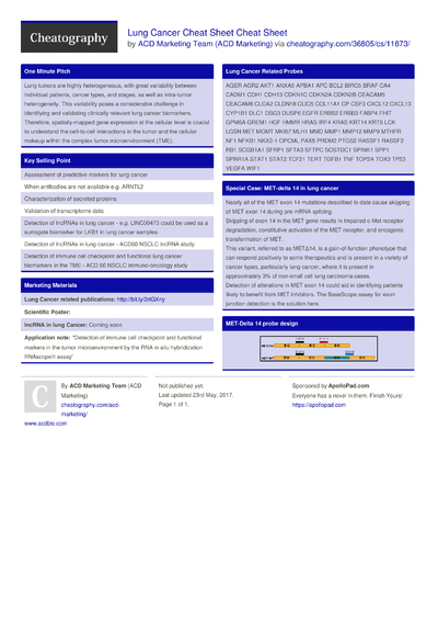 19 Cancer Cheat Sheets - Cheatography.com: Cheat Sheets For Every Occasion