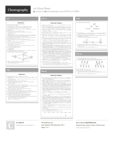 179 Math Cheat Sheets - Cheatography.com: Cheat Sheets For Every Occasion