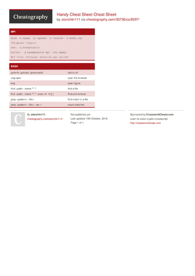 19 Matlab Cheat Sheets - Cheatography.com: Cheat Sheets For Every Occasion
