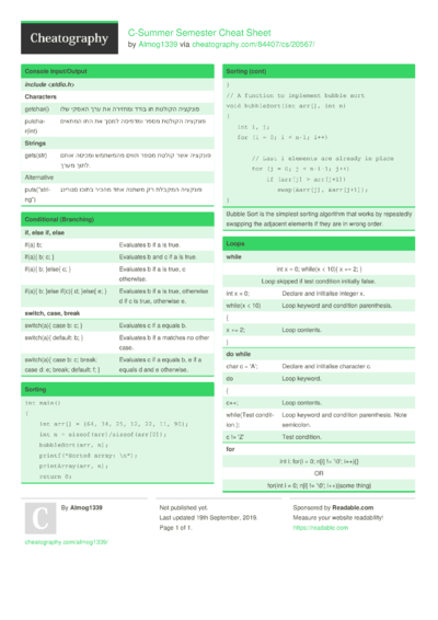 2694 Programming Cheat Sheets - Cheatography.com: Cheat Sheets For ...