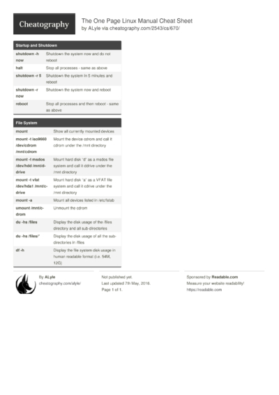 1101 Software Cheat Sheets - Cheatography.com: Cheat Sheets For Every ...