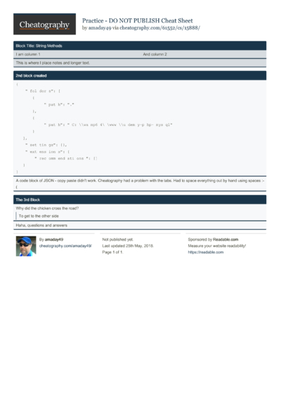 2742 Programming Cheat Sheets - Cheatography.com: Cheat Sheets For ...