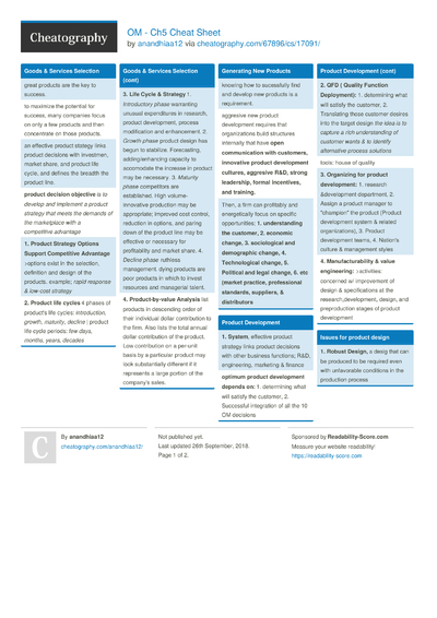 58 Management Cheat Sheets - Cheatography.com: Cheat Sheets For Every ...