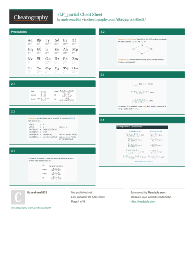 24 Uni Cheat Sheets - Cheatography.com: Cheat Sheets For Every Occasion