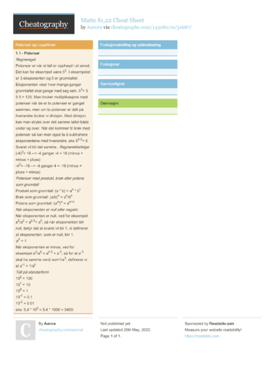2158 Education Cheat Sheets - Cheatography.com: Cheat Sheets For Every ...