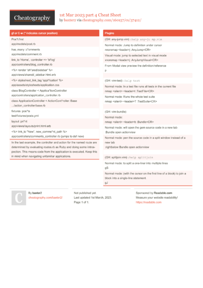2333 Programming Cheat Sheets - Cheatography.com: Cheat Sheets For ...