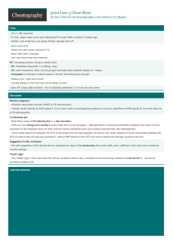 5002 Case 3 Cheat Sheet by bee.f - Download free from Cheatography ...