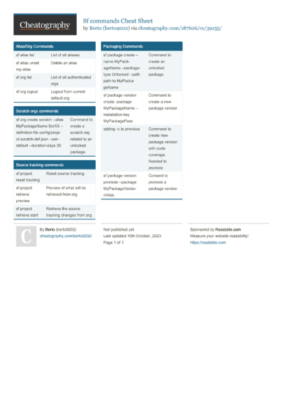 15 Salesforce Cheat Sheets - Cheatography.com: Cheat Sheets For Every ...
