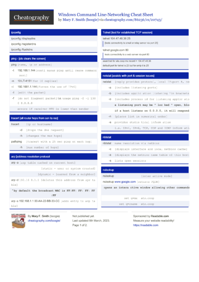 154 Windows Cheat Sheets - Cheatography.com: Cheat Sheets For Every ...