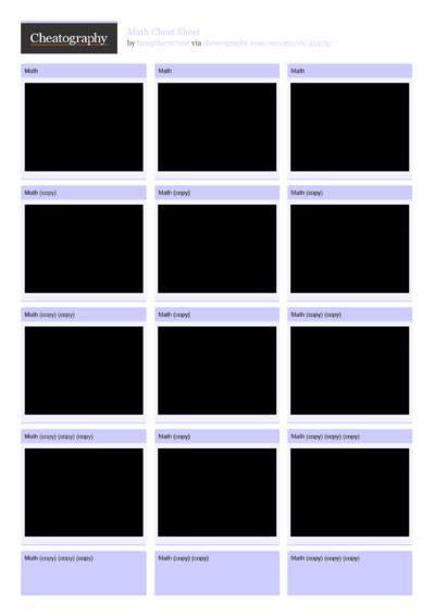 3566 Education Cheat Sheets - Cheatography.com: Cheat Sheets For Every ...