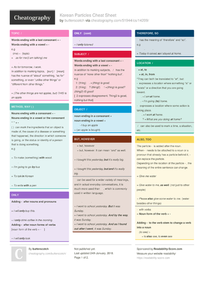 5 Particles Cheat Sheets - Cheatography.com: Cheat Sheets For Every ...