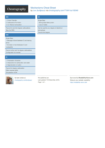 19 Mechanics Cheat Sheets - Cheatography.com: Cheat Sheets For Every ...