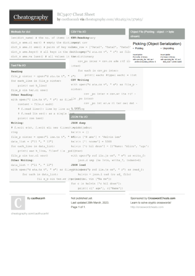 3 Sqlite3 Cheat Sheets Cheat Sheets For Every Occasion