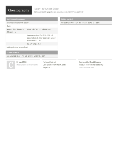 2624 Education Cheat Sheets - Cheatography.com: Cheat Sheets For Every ...