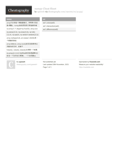 2626 Programming Cheat Sheets - Cheatography.com: Cheat Sheets For ...