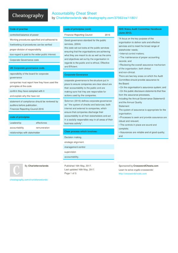 Accountability Cheat Sheet by Charlotterowlands - Download free from ...