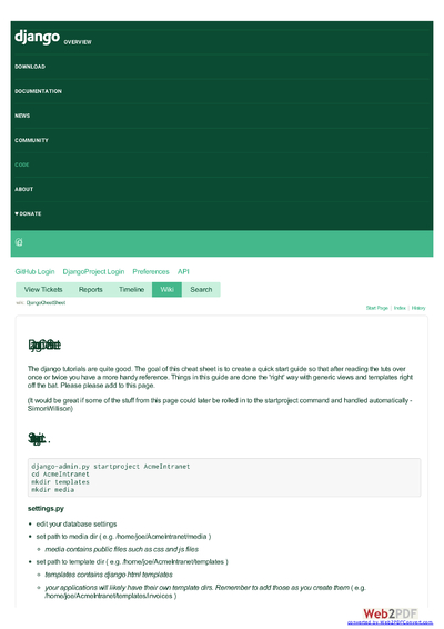 Cheat Sheets Matching "django" - Cheatography.com: Cheat Sheets For Every Occasion