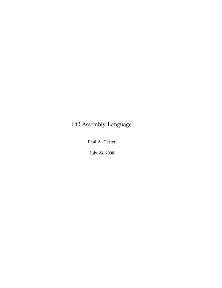 PC Assembly Language Cheat Sheet by Cheatography - Download free from ... PC Assembly Language Cheat Sheet by Cheatography - Download free from ...