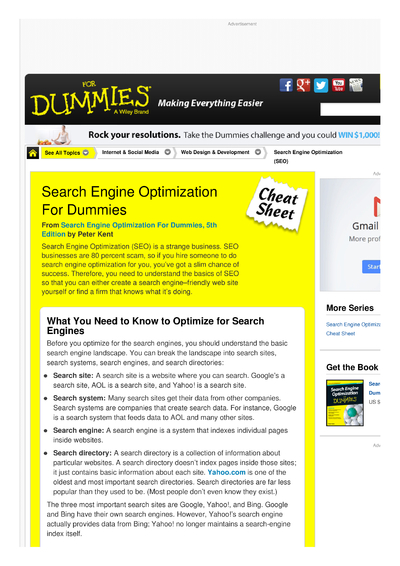 External Cheat Sheets by For Dummies - Cheatography.com: Cheat Sheets For Every Occasion