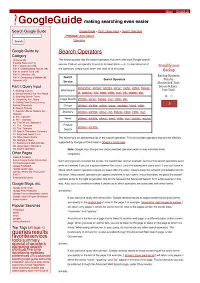 External Cheat Sheets by GoogleGuide - Cheatography.com: Cheat Sheets ...