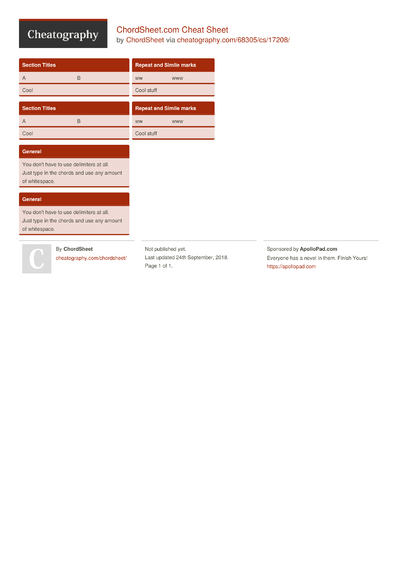 4 Chart Cheat Sheets - Cheatography.com: Cheat Sheets For Every Occasion