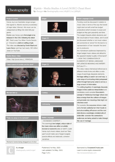 13 Mediastudies Cheat Sheets - Cheatography.com: Cheat Sheets For Every ...