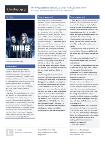 The Big Issue [Media Studies, A Level, WJEC] Cheat Sheet by churger ...