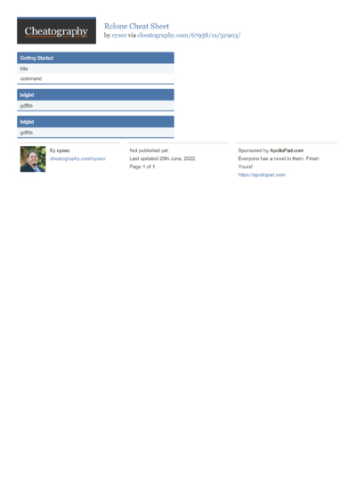 7 FTP Cheat Sheets - Cheatography.com: Cheat Sheets For Every Occasion