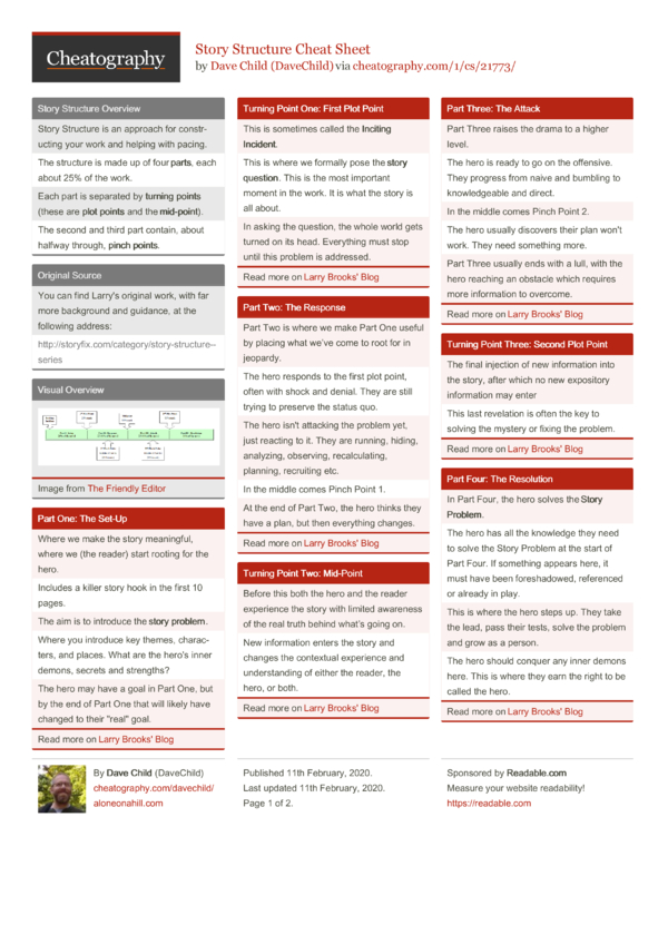 Story Structure Cheat Sheet by DaveChild - Download free from ...