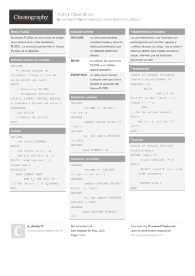 2348 Programming Cheat Sheets - Cheatography.com: Cheat Sheets For Every Occasion