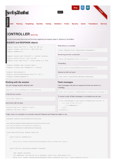 Bases de Symfony Cheat Sheet by LiorChamla - Download free from ... Bases de Symfony Cheat Sheet by LiorChamla - Download free from ...