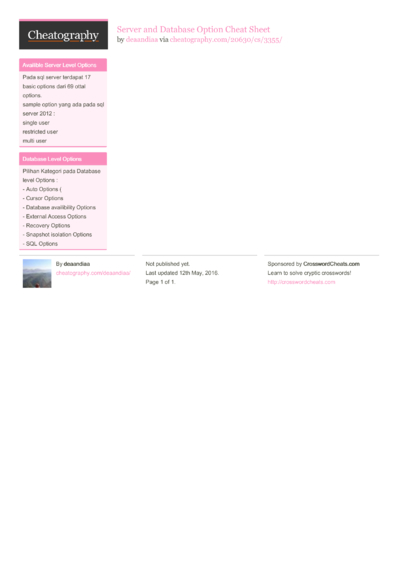 23 Microsoft Cheat Sheets - Cheatography.com: Cheat Sheets For Every ...