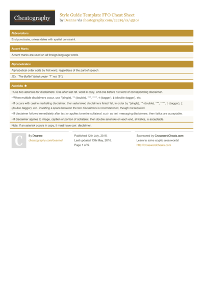 21 Write Cheat Sheets - Cheatography.com: Cheat Sheets For Every Occasion