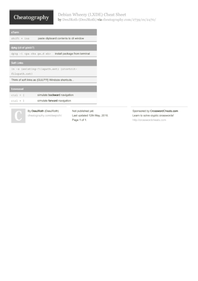8 Debian Cheat Sheets - Cheatography.com: Cheat Sheets For Every Occasion