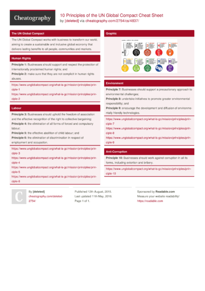 6 Global Cheat Sheets - Cheatography.com: Cheat Sheets For Every Occasion