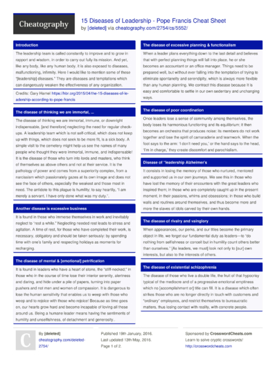 40 Leadership Cheat Sheets - Cheatography.com: Cheat Sheets For Every ...