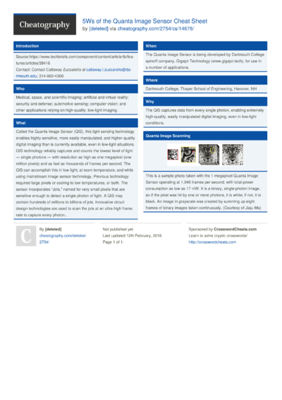 3 Quantum Cheat Sheets - Cheatography.com: Cheat Sheets For Every Occasion