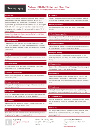 84 Psychology Cheat Sheets - Cheatography.com: Cheat Sheets For Every ...