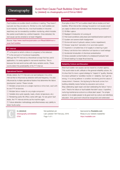 2 Bubble Cheat Sheets - Cheatography.com: Cheat Sheets For Every Occasion