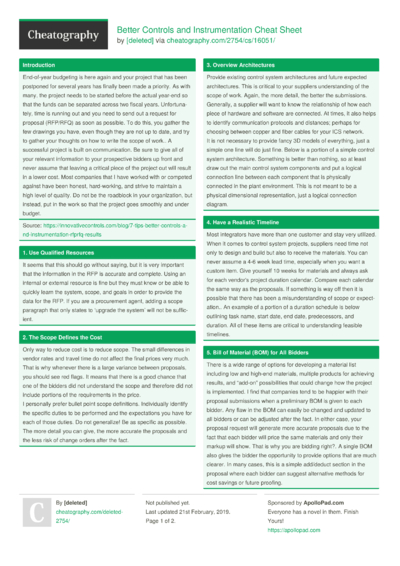 53 Engineering Cheat Sheets - Cheatography.com: Cheat Sheets For Every ...