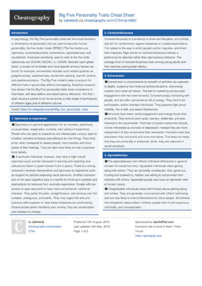 79 Psychology Cheat Sheets - Cheatography.com: Cheat Sheets For Every ...