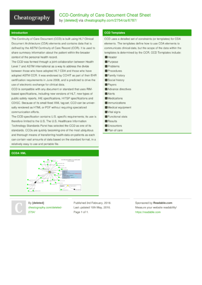 9 Hl7 Cheat Sheets - Cheatography.com: Cheat Sheets For Every Occasion