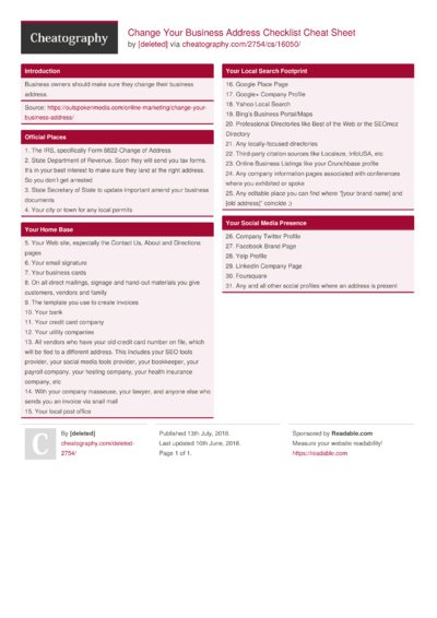 8 Locators Cheat Sheets - Cheatography.com: Cheat Sheets For Every Occasion