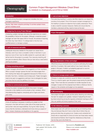 37 Project Cheat Sheets - Cheatography.com: Cheat Sheets For Every Occasion