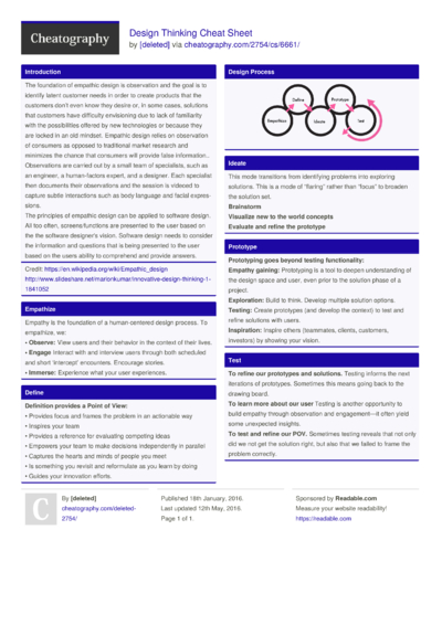 10 Thinking Cheat Sheets - Cheatography.com: Cheat Sheets For Every ...