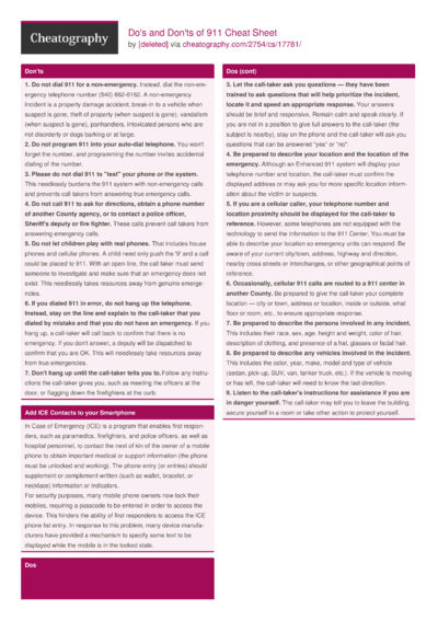 17 Emergency Cheat Sheets - Cheatography.com: Cheat Sheets For Every ...