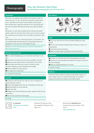 112 Health Cheat Sheets - Cheatography.com: Cheat Sheets For Every Occasion