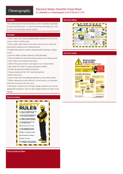 13 Electrical Cheat Sheets - Cheatography.com: Cheat Sheets For Every ...