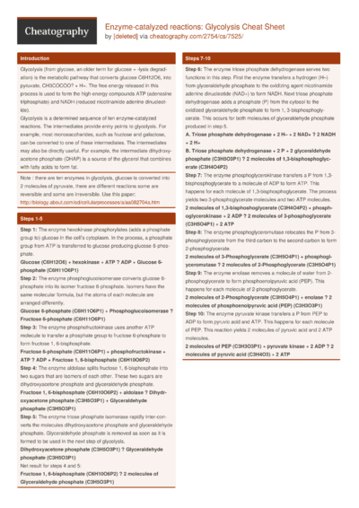 4 Enzymes Cheat Sheets - Cheatography.com: Cheat Sheets For Every Occasion
